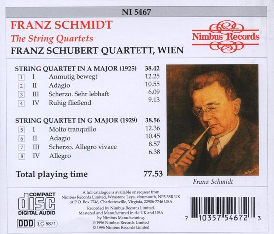 Franz Schubert Quartet Of Vienna - Schmidt: The String Quartets (CD), Franz Schubert... | bol
