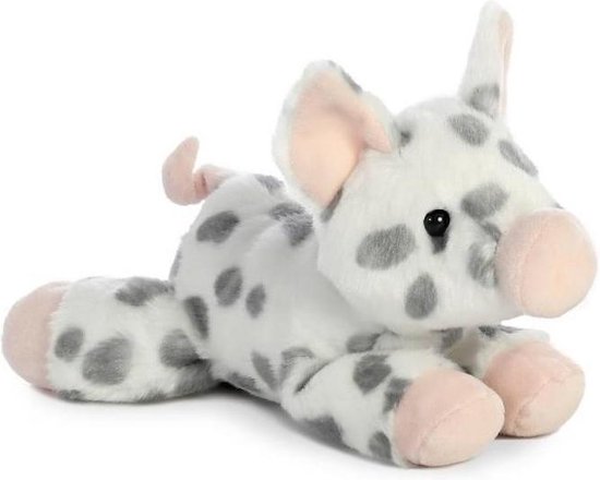 Pluche gevlekte varken/big knuffel 20 cm - Varkens/biggen ...