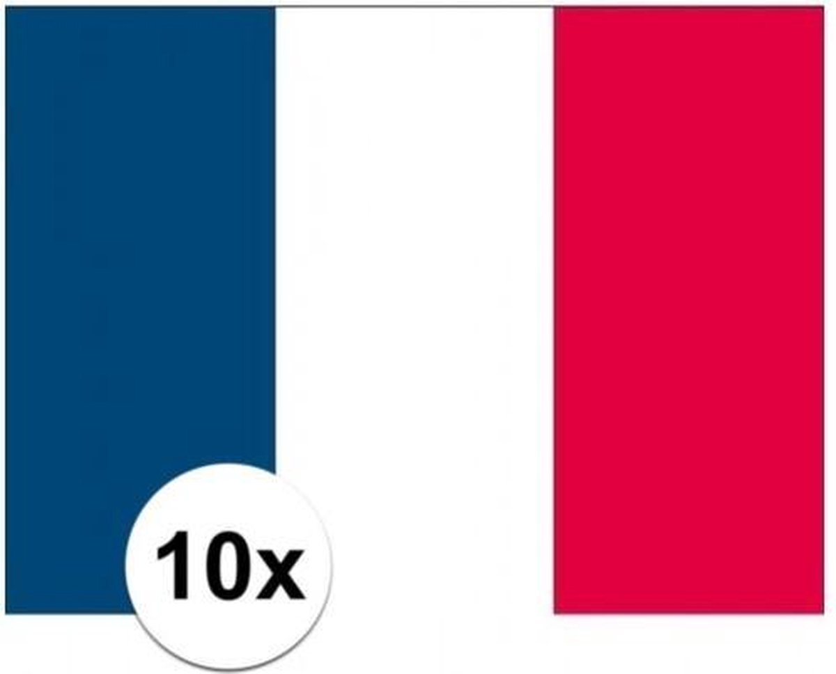 10x stuks Vlag Frankrijk stickers | bol.com