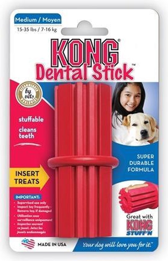 Kong Dental Stick Rood - MEDIUM | bol.com