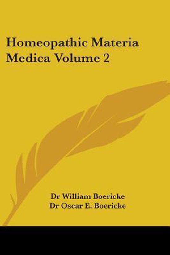 Homeopathic Materia Medica (1927), W. Boericke | 9780766183889 | Boeken ...