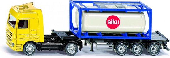 Siku Mercedes-benz Vrachtwagen Met Tankcontainer Geel/wit (1795) | bol.com