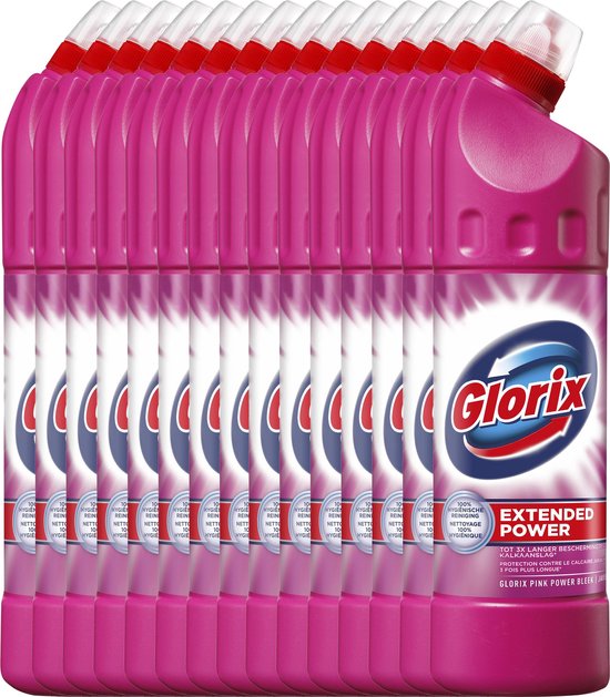 Glorix Bleek Pink Flower - 15 x 750 ml - Toiletreiniger ...