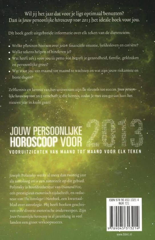 Jouw persoonlijke horoscoop voor / 2013, Joseph Polansky ...