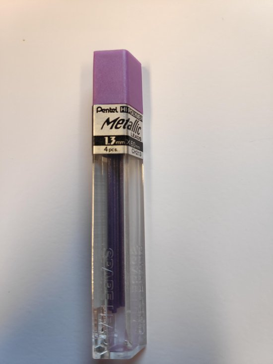 Pentel Vulpotlood Vulling 1.3mm x 60 mm Metallic Paars 4 Stuks | bol.com