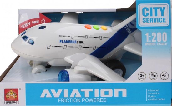 Jonotoys Vliegtuig Met Licht En Geluid 18,5 Cm | bol