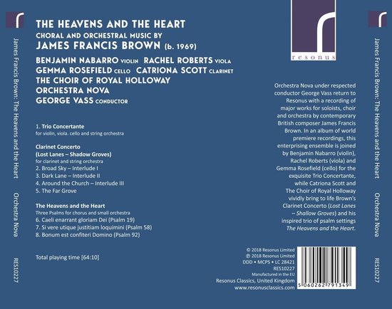 Orchestra Nova - Brown: The Heavens And The Heart - Choral And Orchestral (CD),... | bol