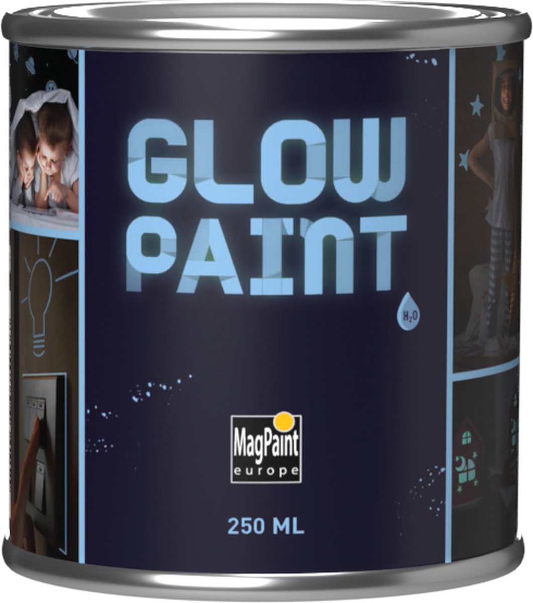 MagPaint | Glowpaint | Blauw | 250ml (2.5m²) | bol
