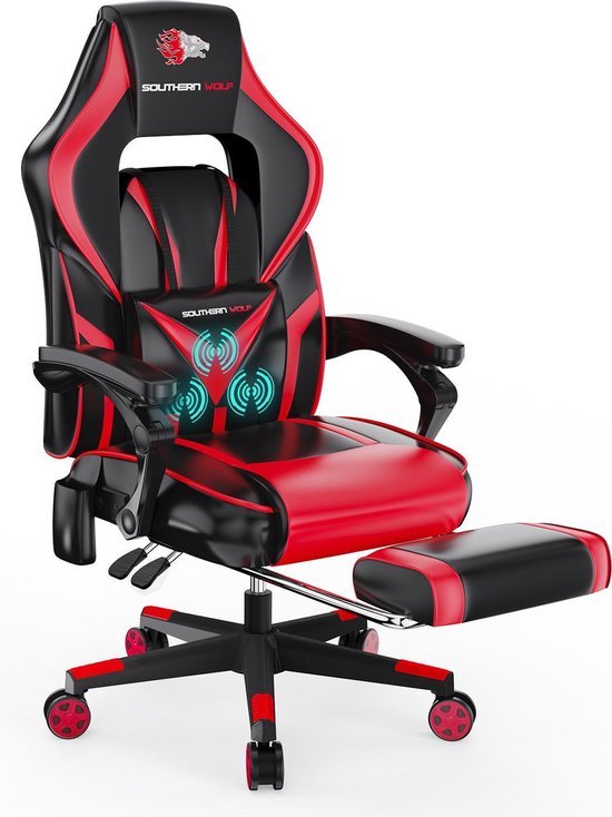 Southern Wolf Gamingstoel | Gaming Chair | Verstelbare Race Stoel ...