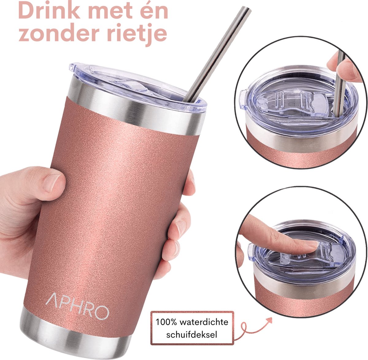 Aphro Thermosbeker - Travel Mug - Thermosfles - Thermoskan - Drinkbeker ...