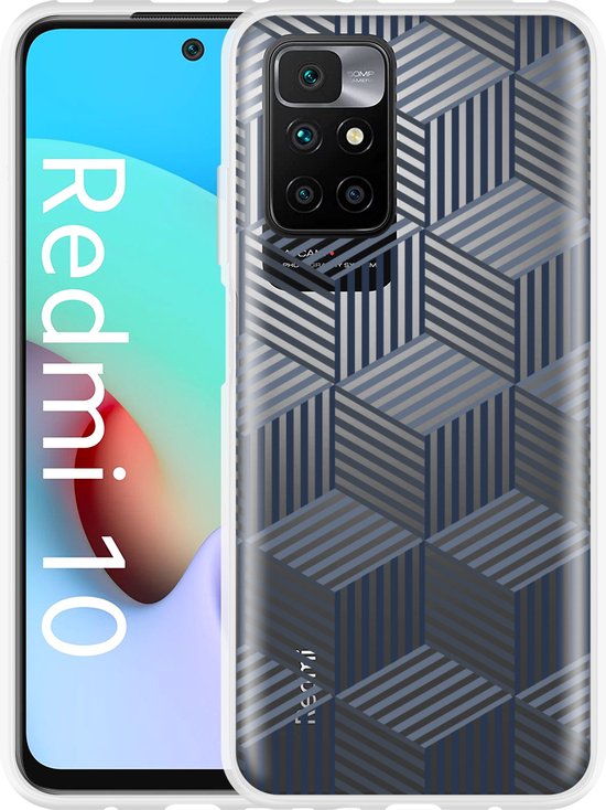 Xiaomi Redmi 10 Hoesje Isometric Pattern - Designed by Cazy | bol.com