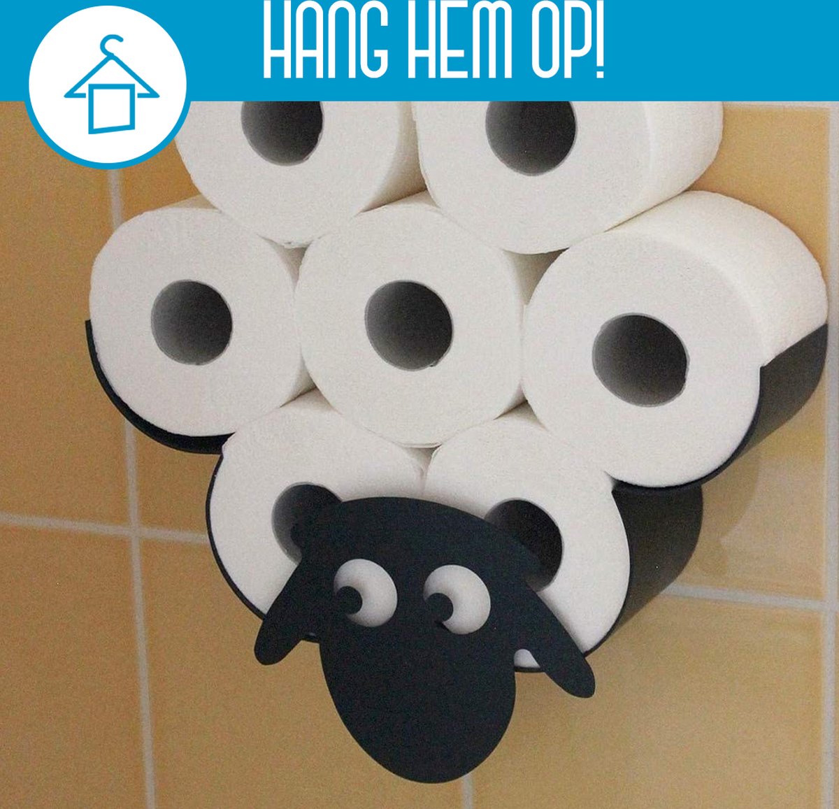 Schaap Toiletrolhouder| Extensso® | - Wc Rolhouder - Wc Rolhouder Zwart ...