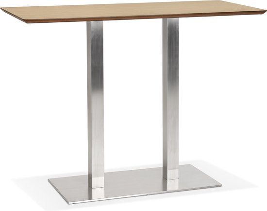 Alterego Hoge design tafel 'MAMBO BAR' van natuurlijk afgewerkt hout ...