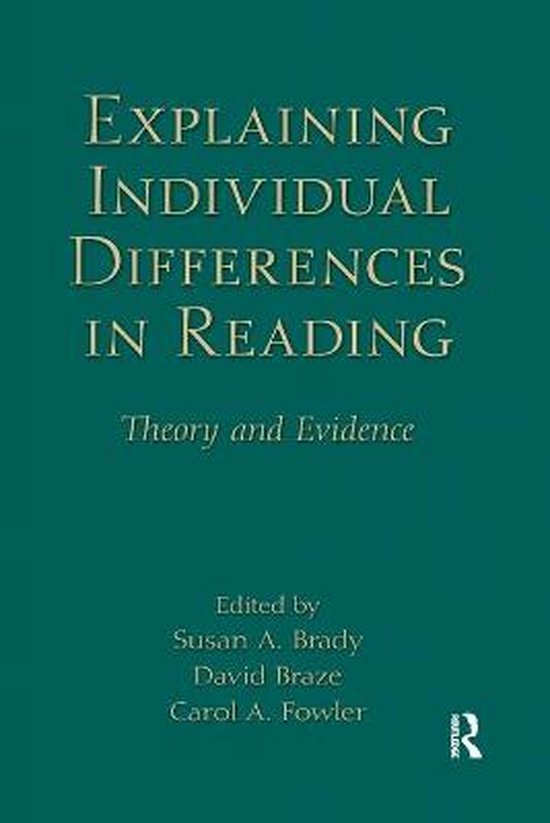 Explaining Individual Differences in Reading | 9781138381209 | Boeken ...