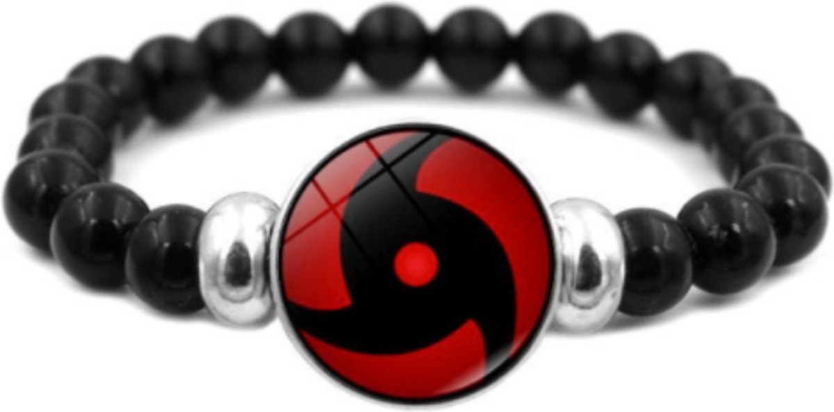 Bracelet Itachi - Bracelet de Perles - Bracelet Naruto - Sharingan ...