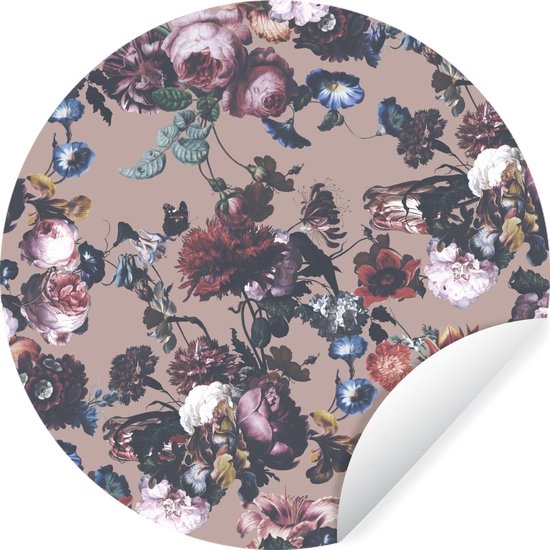 WallCircle - Muurstickers - Behangcirkel - Bloemen - Rozen - Tuin - 100x100 cm -... | bol