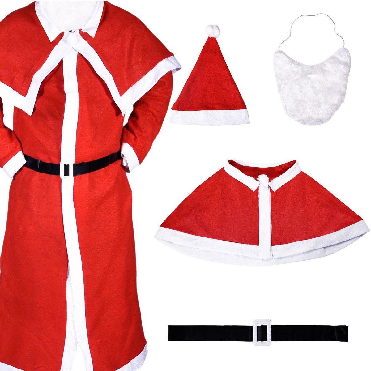 Costume de Père Noël 5 pièces, Costume de Père Noël, outfit de Père ...