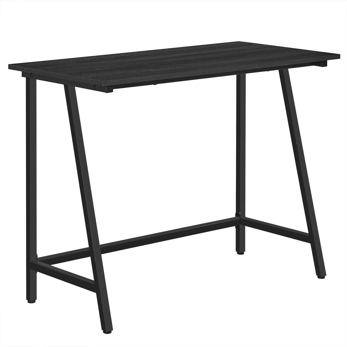 Zwarte Bureau of Tekentafel - Laptop Tafel met Houten Legblad en Stevig ...