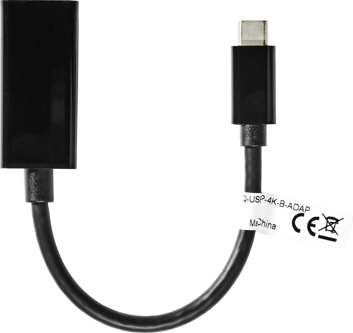 USB C naar DisplayPort kabel - 4K Ultra HD - 0.2 meter - Zwart - Allteq ...