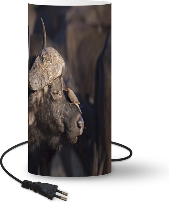 Lamp Buffel - Vogel op kop van buffel lamp - 33 cm hoog - Ø16 cm ...