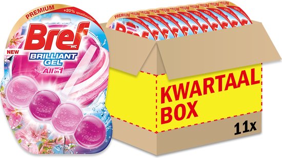 Bref Brilliant Gel Allin1 Toiletblok - Spring Rain - WC Blokjes ...