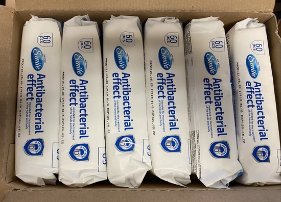 Smile antibacteriële doekjes - Schoonmaakdoekjes - Antibacterial effect ...
