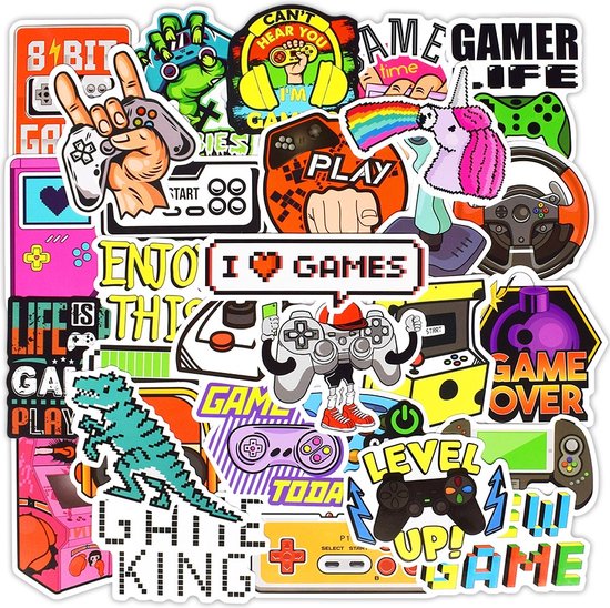 Retro Video Games stickers - Mix 50 stuks - Gaming | bol