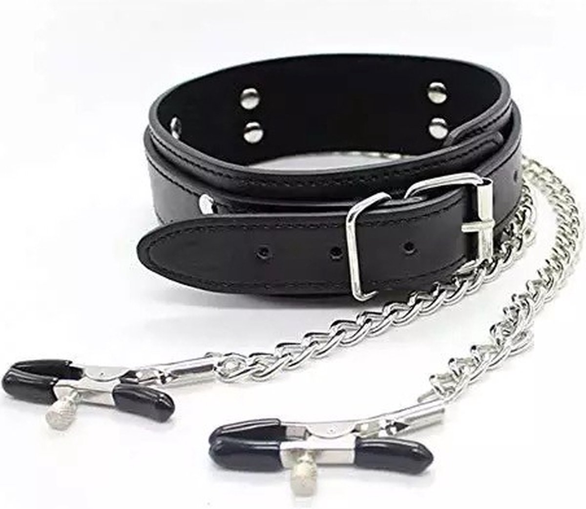 Jamais ennuyeux - Pinces à mamelon à tétons avec collier - noir | bol.com