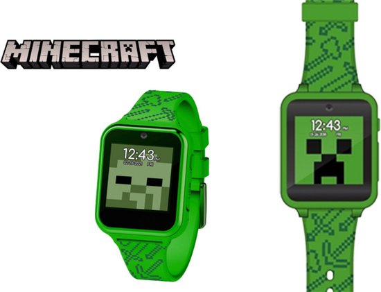 Accutime Minecraft Smartwatch Kinderen - Selfie Camera, Foto & Video ...