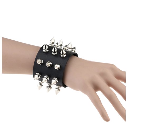 Cabantis Punk Armband - Gothic Spike Armband - Bracelet met Ring&Studs ...