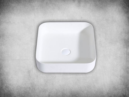Mawialux opzet waskom - Solid surface - 40x40 cm - Mat wit - Phillip | bol
