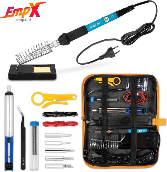 Soldeerbout Kit - Elektrisch Soldeerstation met Accessoires - Dé 14 ...