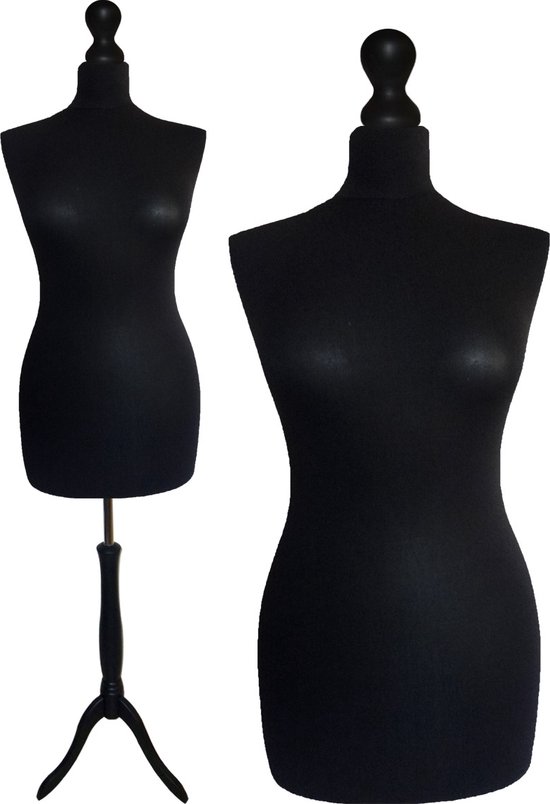 Paspop Zwart - Paspop dames - Mannequin - Mannequin vrouw - Zwarte ...