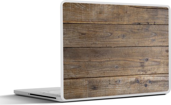 Laptop sticker - 15.6 inch - Planken van hout met een bijzondere ...