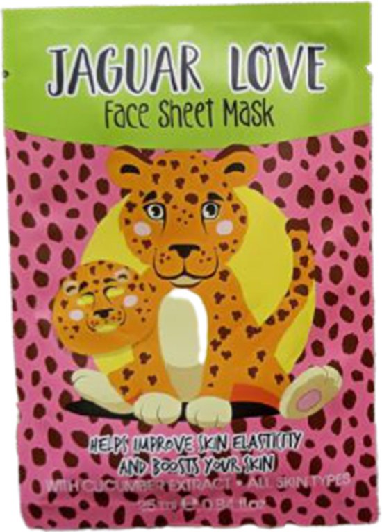Jaguar Love Face Sheet Mask - Cucumber juice - Face mask - Masker - Set ...