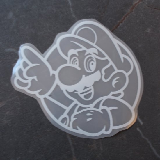 Mario heat transfer reflective voor kleding |strijkapplicatie zilver ...
