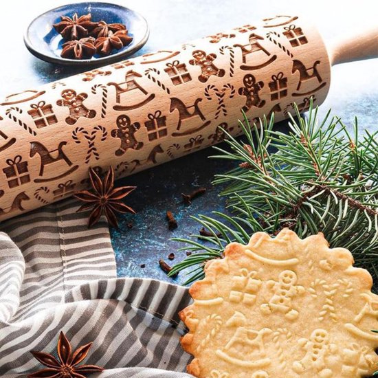 Noiller® Rouleau à pâtisserie de Noël - Rouleau à pâtisserie - Rouleau ...