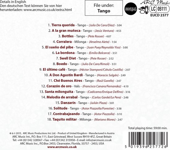 Various Artists - Discover Tango With ARC Music (CD), various artists | Muziek | bol
