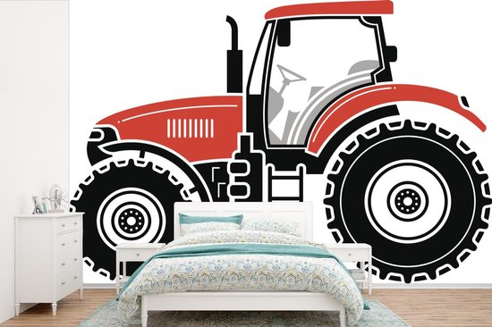 Behang - Fotobehang Trekker - Rood - Zwart - Breedte 330 cm x hoogte ...