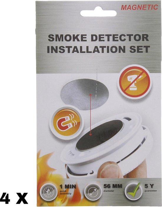 Rookmelder Magneet Montageset - Rookmelder monteren - 56 MM - Geschikt voor alle... | bol.com