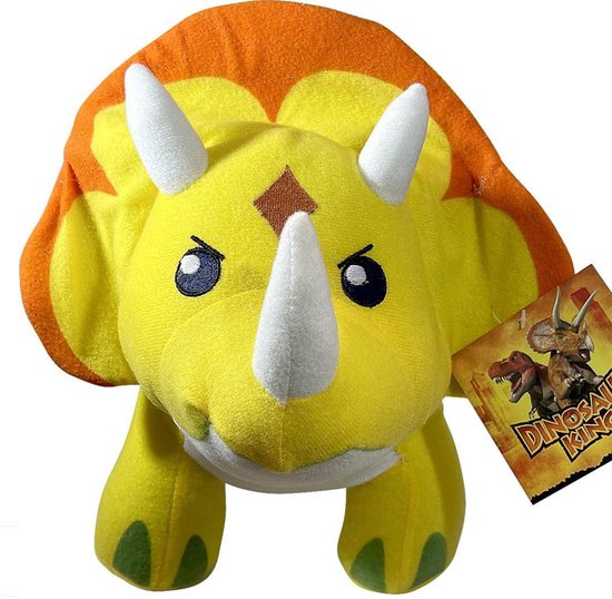 Dino King Pluche Knuffel Chomp (Geel) 35 cm | Dinosaurus Plush Toy ...