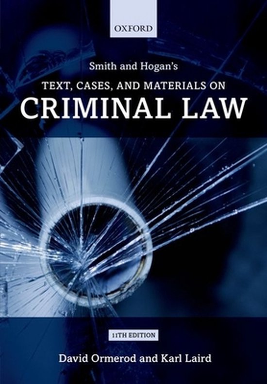 Smith & Hogans Criminal Law | 9780199694884 | David Ormerod | Boeken | bol