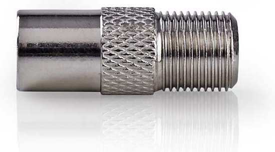 Nedis Satelliet- en Antenne-Adapter - F-Female - IEC (Coax) Male - Vernikkeld - 75 Ohm... | bol
