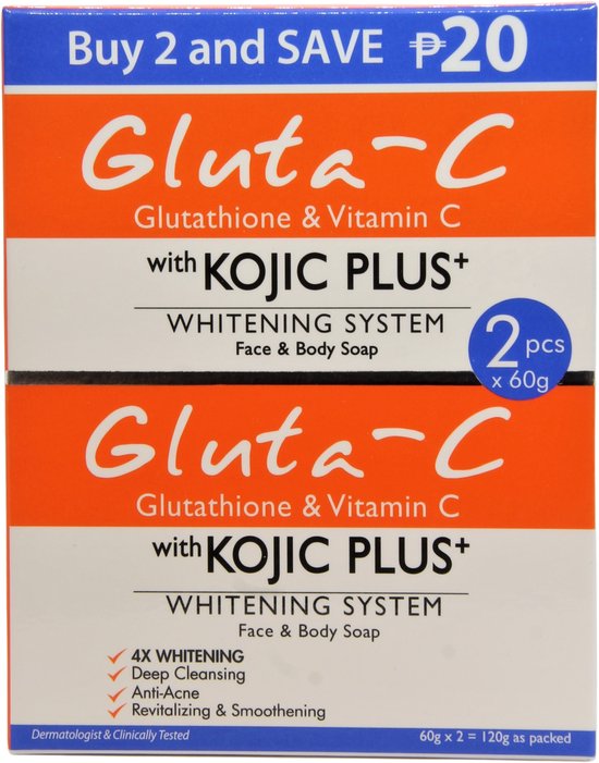 Gluta C Glutathione & Vitamine C Met Kojic Plus + gezicht en lichaam ...