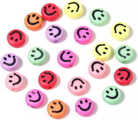 Smiley kralen - Set van 100 | bol