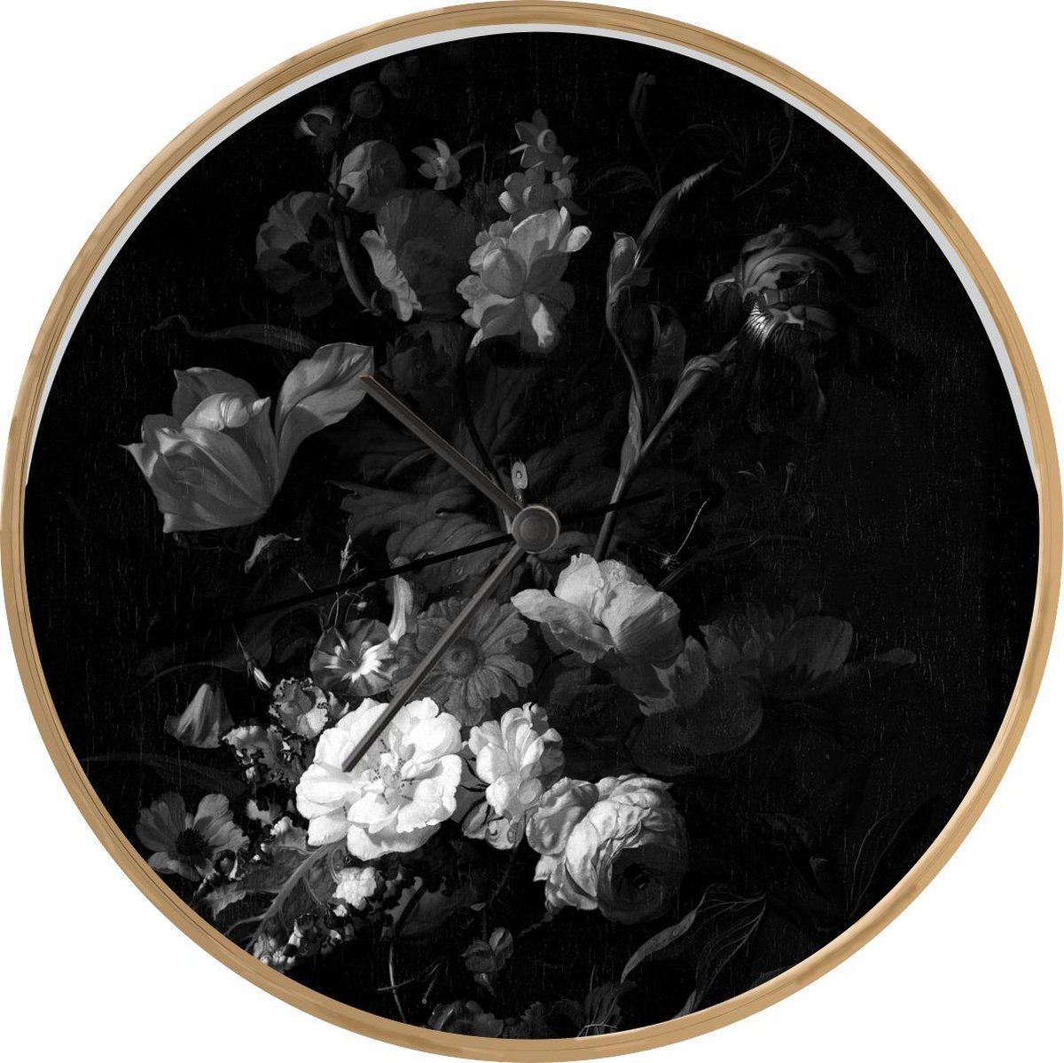 Klok - Ø 30 cm - Vaas met bloemen - Schilderij van Rachel Ruysch ...