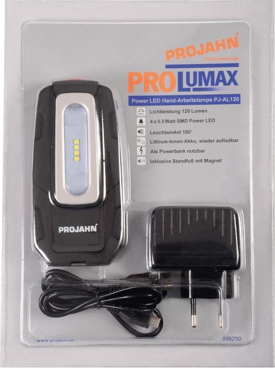 Led hand werklamp / powerbank , PROLumax, 120 Lumen | bol