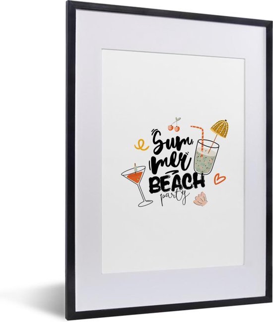 Fotolijst incl. Poster - Cocktail - Kers - Zomer - 30x40 cm ...