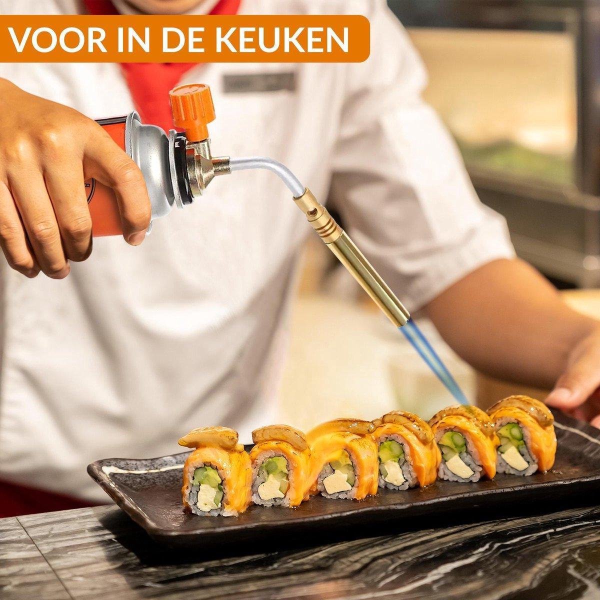 Brûleur à gaz + 1 bouteille de gaz - Briquet - Brander à crème brûlée ...