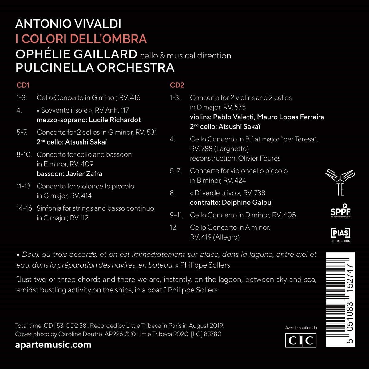 Ophélie Gaillard, Pulcinella Orchestra - Vivaldi: Vivaldi I Colori Dell'ombra (2 CD),... | bol.com